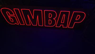 China Custom gimbap neon sign restaurant The Sushi Spinnery wall lighting deco for sale