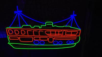 China Custom boat neon sign men cave dorm  house wall lighting deco for sale