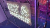 China Custom Life&art style neon sign men cave  exhibition wall lighting deco for sale