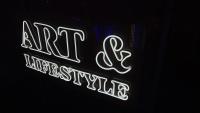 China Custom Life&art style neon sign men cave  exhibition wall lighting deco for sale