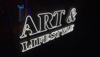 China Custom Life&art style neon sign men cave  exhibition wall lighting deco for sale