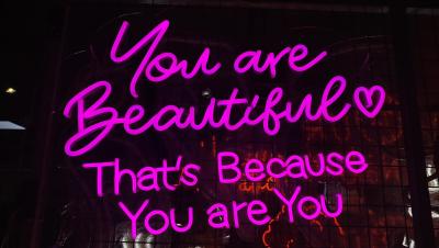 China You are beautiful neon sign wall lighting deco led neon lighting for sale