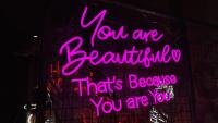 China You are beautiful neon sign wall lighting deco led neon lighting for sale