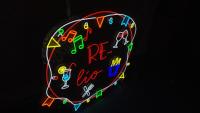 China AC240V Restaurant Bar Neon Sign 8×12mm Hang Wall Lighting No Fragile for sale