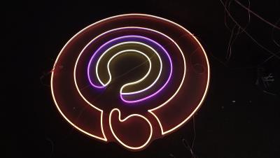 China Circle Logo Cuttable Neon Signs Silica Gel Hang Wall Lighting 8×12mm for sale