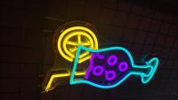 China Cocktail Mojito AC240V Neon Light Signs Hang Wall No Fragile Cuttable for sale