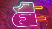 China Popsicle AC240V Dimmable Neon Sign Ice Cream Stick No Fragile for sale