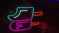 China Popsicle AC240V Dimmable Neon Sign Ice Cream Stick No Fragile for sale