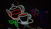 China Tea Culture Space Cuttable Neon Sign Tea Retail Display Silica Gel Led Bar Signs for sale