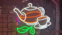China Tea Culture Space Cuttable Neon Sign Tea Retail Display Silica Gel Led Bar Signs for sale