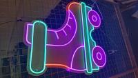 China AC100V 8x12mm Micro Neon Sign Cuttable Roller Skate Cuttable Neon Sign for sale