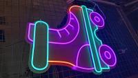 China AC100V 8x12mm Micro Neon Sign Cuttable Roller Skate Cuttable Neon Sign for sale