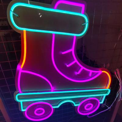 China AC100V 8x12mm Micro Neon Sign Cuttable Roller Skate Cuttable Neon Sign for sale