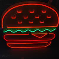 China Hamburg Steak Cuttable Neon Signs Spectacular AC240V Custom Neon Bar Signs for sale