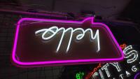 China No Fragile 8*12mm Silicone Led Neon Sign Bright Pink White AC100V Flex Tube for sale