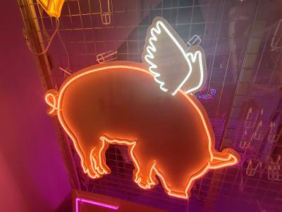 China AC100V RoHS Acrylic Custom Neon Signs Mencave Halloween 50000hrs Cuttable for sale