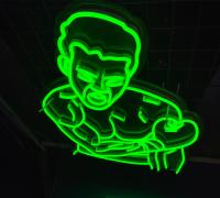 China Vasten Boxing custom neon sign mencave boys' dormitory Boxing Match neon sign for sale