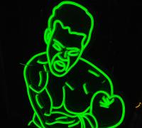 China Vasten Boxing custom neon sign mencave boys' dormitory Boxing Match neon sign for sale