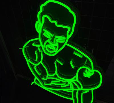 China Vasten Boxing custom neon sign mencave boys' dormitory Boxing Match neon sign for sale
