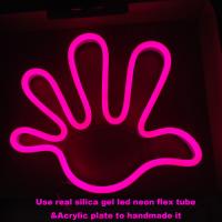 China Gesture Finger Palm Neon Light Sign Wall Mount 12v grils gift neon signs for sale
