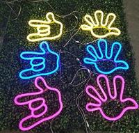 China Halloween Decor Neon Lights LED Neon Signs I Love You Gesture for sale