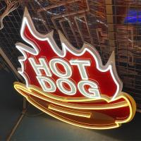 China Hot dog neon signs coffee shop neon sign hot dog zone led light sign for sale