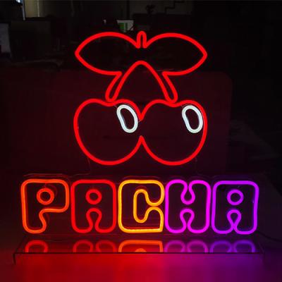 China Table Top Company Logo 12V Peach Neon Sign RoHS for sale