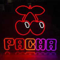 China Table Top Company Logo 12V Peach Neon Sign RoHS for sale