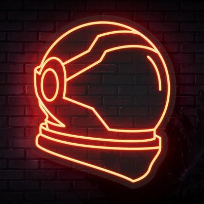 China Astronaut Helmet Custom Neon Sign Silicone Acrylic For House / Wall Decoration for sale