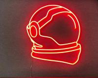 China Astronaut Helmet Custom Neon Sign Silicone Acrylic For House / Wall Decoration for sale