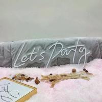 China Party Decor RGB Handmade Neon Sign Transparent Acrylic Lets Party Neon Sign for sale