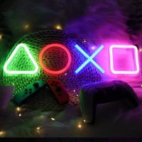 China Decorative PS4 Game Neon Sign Colorful Lights 3D Art Illuminate Surrounding Space for sale