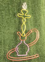 China Hookah Shisha Handmade Neon Sign PMMA Silicone Material Transparent Backing for sale