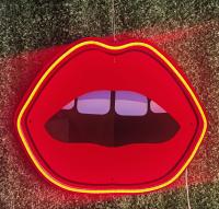 China Wall Decor Art Handmade Neon Sign USB Powered Printing Women Red Lips Neon Sign for sale