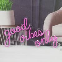 China Unbreakable Good Vibes Only Neon Sign RGB Color Changing For Party Decor for sale