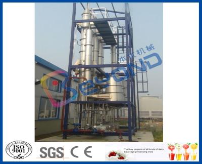 China Continuous Feeding Multiple Effect Falling Film Evaporator 3000-50000kg/h with CIP Cleaning for sale