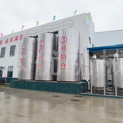 China Stainless Steel Milk Storage Silo 10000 Gallon Outdoor Tank with 100mm Insulation for sale