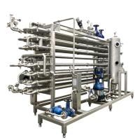 China Mango Pulp 10000LPH Fruit Juice Pasteurization Machine Tube in Tube Sterilizer 120C for sale