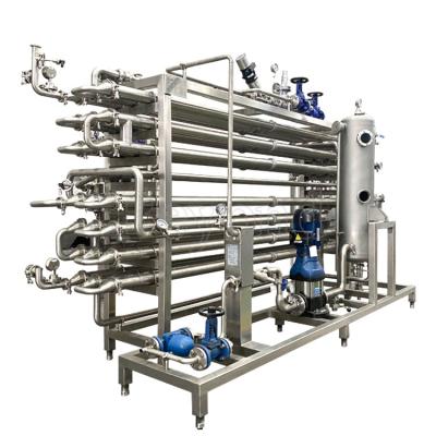 China Mango Pulp 10000LPH Fruit Juice Pasteurization Machine Tube in Tube Sterilizer 120C for sale
