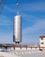 China 200m³ Stainless Steel Outdoor Milk Silo Tank 15000L to 120000L with Agitator for sale