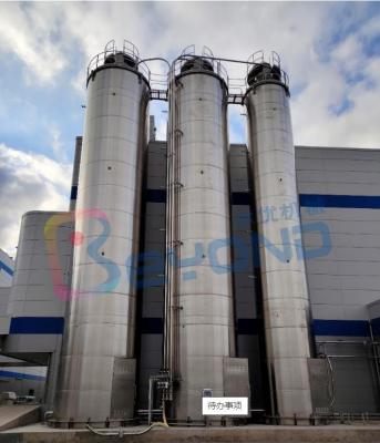 China 200m³ Stainless Steel Outdoor Milk Silo Tank 15000L to 120000L with Agitator for sale