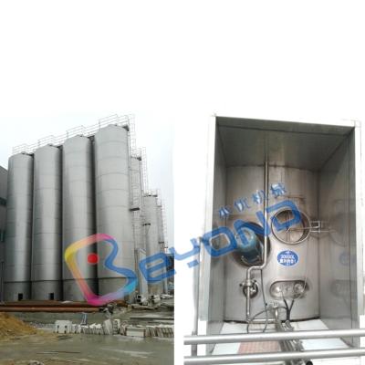China Sanitation 120000L Stainless Steel Chemical Reservoir Tank with Rapid Heating and Agitator for sale