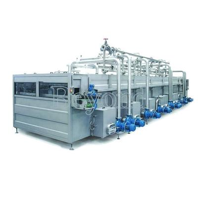 China SUS304 Carbonated Beverage Pasteurization Tunnel Stepless Speed 100°C 110-553mm/min for sale