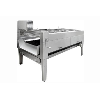 China Industrial Fruit Washing Machine High Efficiency Brush Roller Cleaner 3000mm Length 1.1kw for sale
