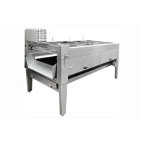 China 5t/H Adjustable Speed Fruit Vegetable Brush Washer Stainless Steel 3000x1250mm for sale