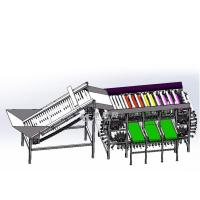 China Lifting Apple Grading Machine 220V 380V Fruit Processing Equipment for Classifying Oval Fruits Vegetables for sale