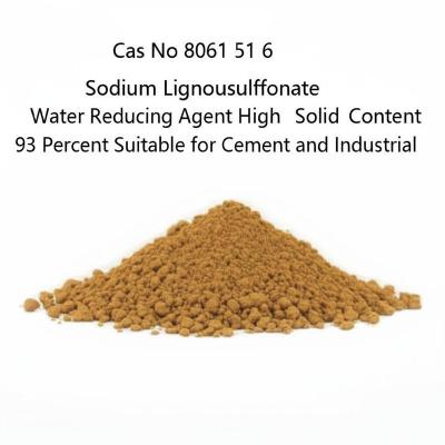 China Cas No 8061 51 6 Sodium Lignosulfonate Water Reducing Agent High Solid Content 93 Percent Suitable for Cement and Industrial for sale