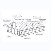 China Film Cover 50x8m Single Span Type Agricultural Tunnel Greenhouse with 3.5-5M Height for sale