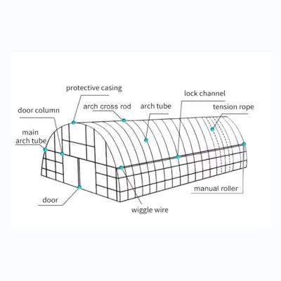 China Film Cover 50x8m Single Span Type Agricultural Tunnel Greenhouse with 3.5-5M Height for sale