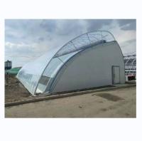 China Galvanized Steel Tube Winter Greenhouse For Hydroponic Growing System With Film Cover for sale